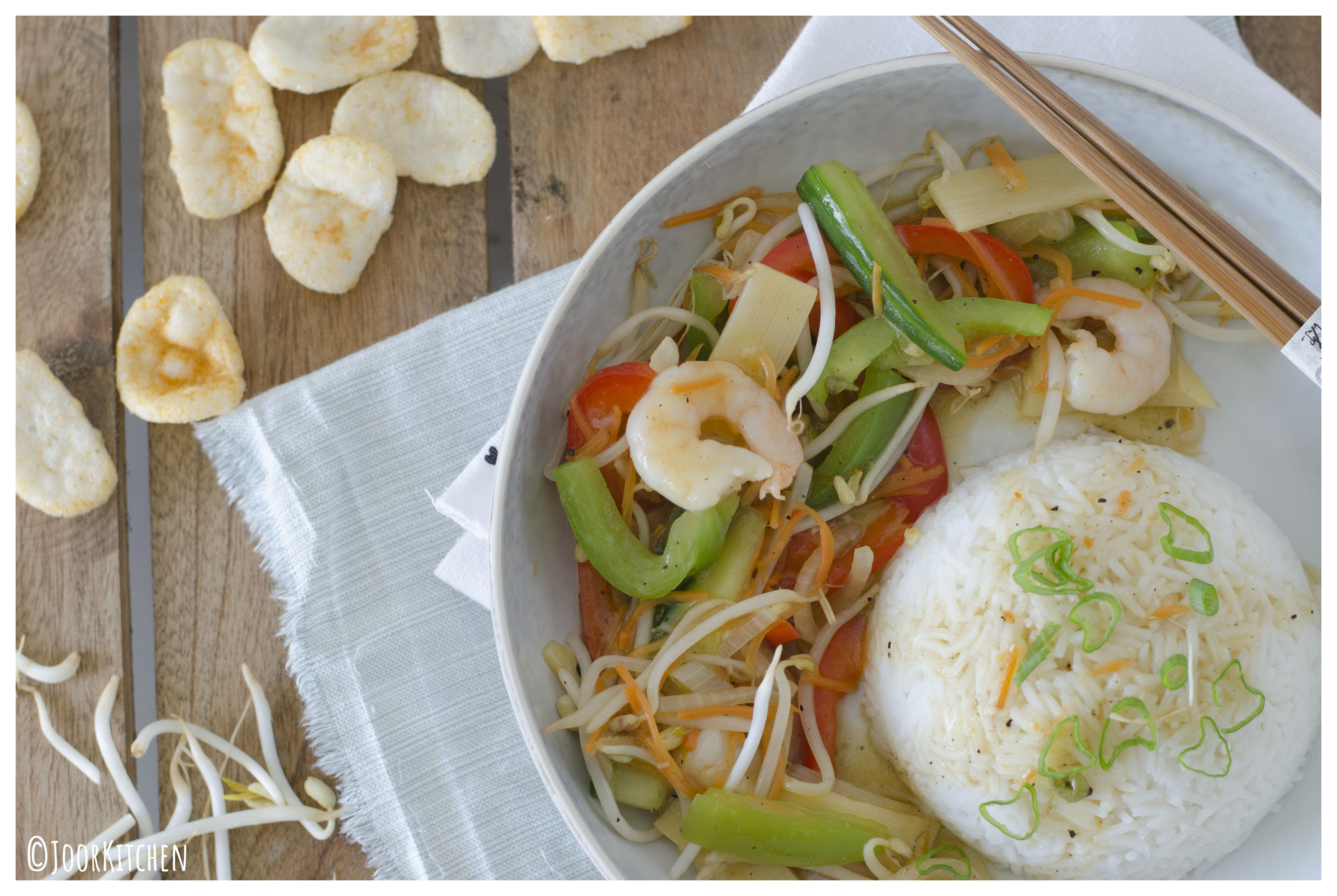 Tjap tjoy met garnalen - JoorKitchen